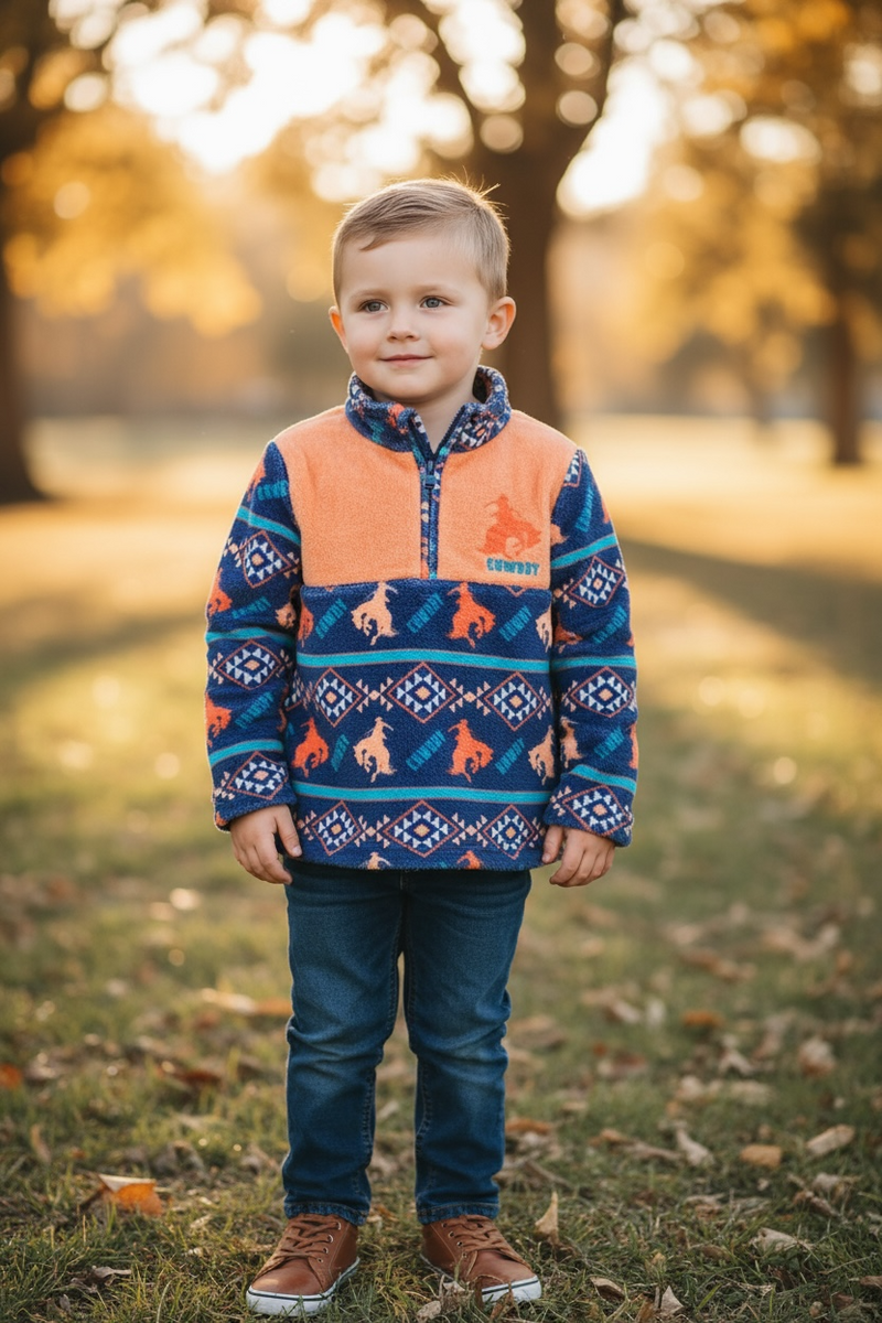 Howdy" Horse rider printed pullover sweater. TPB50514 JEAN ...