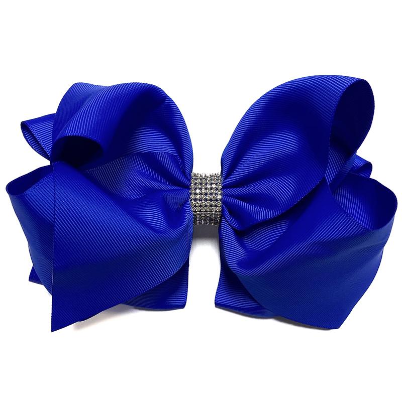 ELECTRIC BLUE RHINESTONE BOW 6.5 " WIDE 5PCS/$10.00 BW-352-S ...