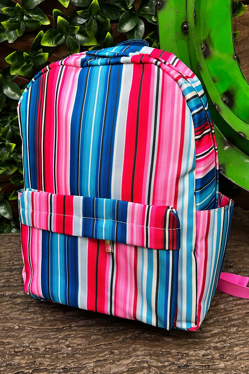 MULTI-COLOR STRIPE PRINTED MEDIUM SIZE BACKPACK. BP-2023-D ...